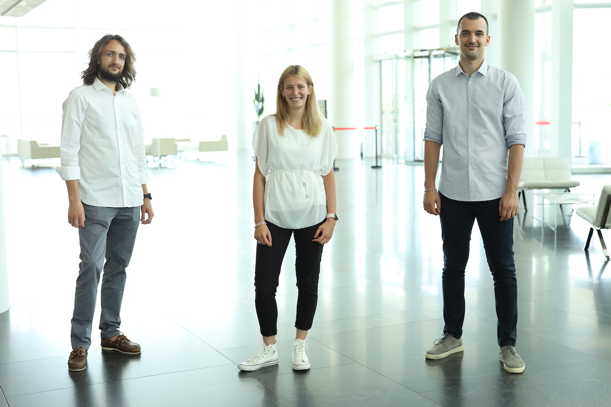 Il team di ricercatori UniBg_da sx Gabriele Gazzaniga, Elena Crotti e ...