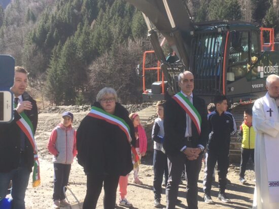 Posata la prima pietra della cabinovia Colere-Polzone